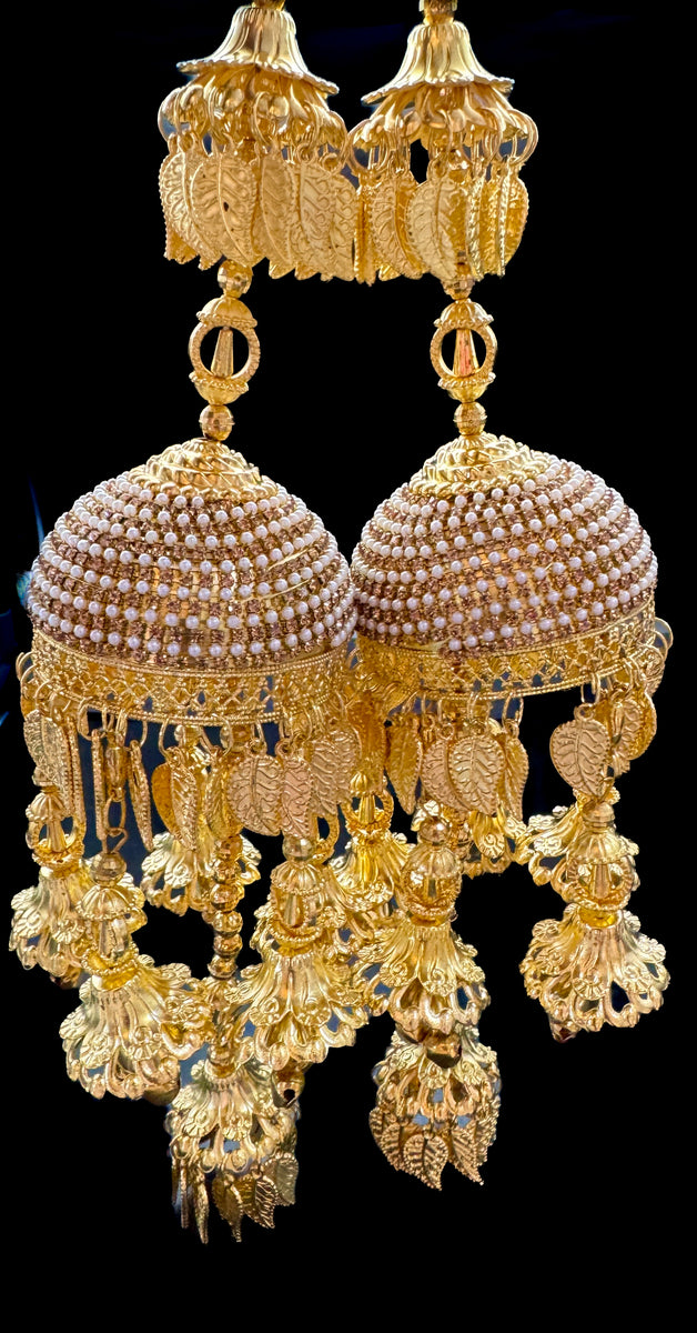 Jerkan stone with pearls design Medium size bridal Kalire– Saheli Ethnic Indian Wear