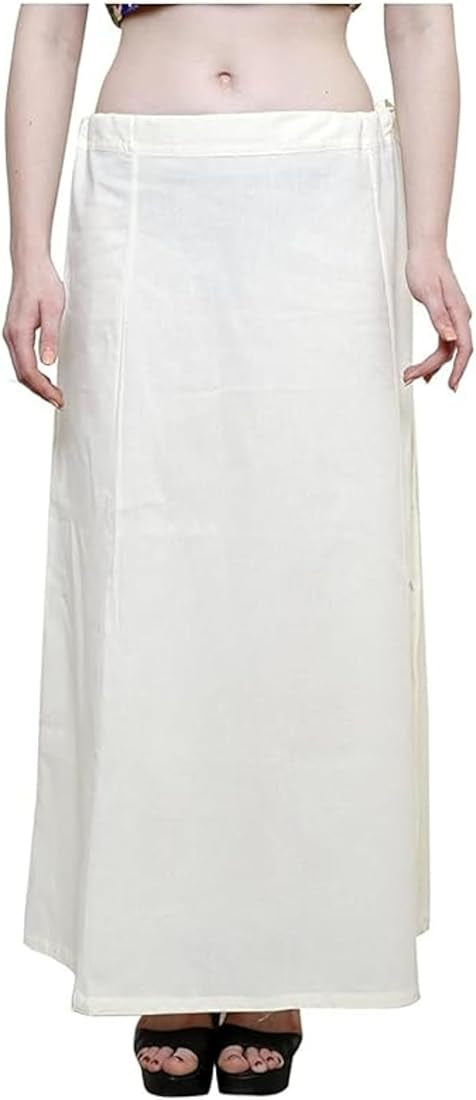 Cream colour cotton based 44 inch waist size petikot– Saheli Ethnic ...