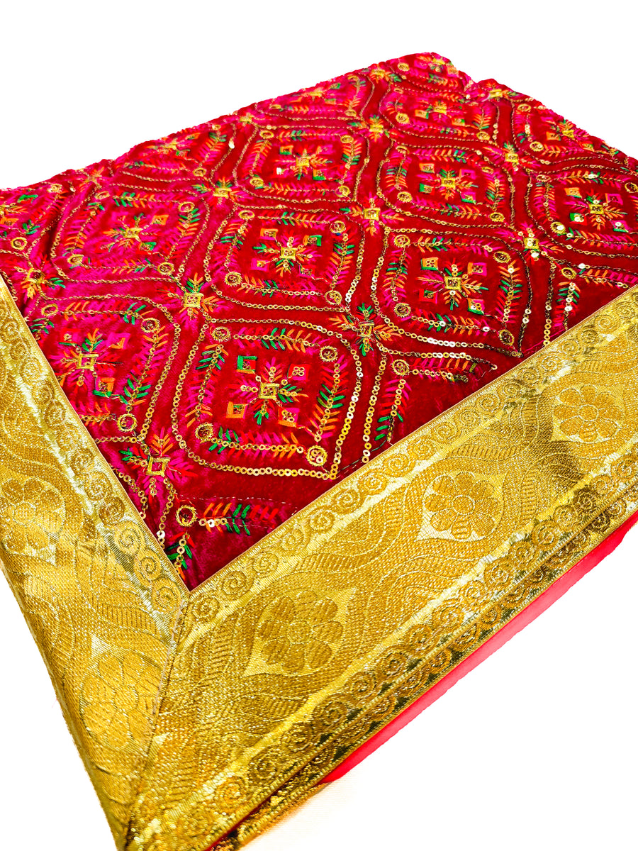 Velvet Based heavy Embroidery Work with sequined design work Rumala Sa ...