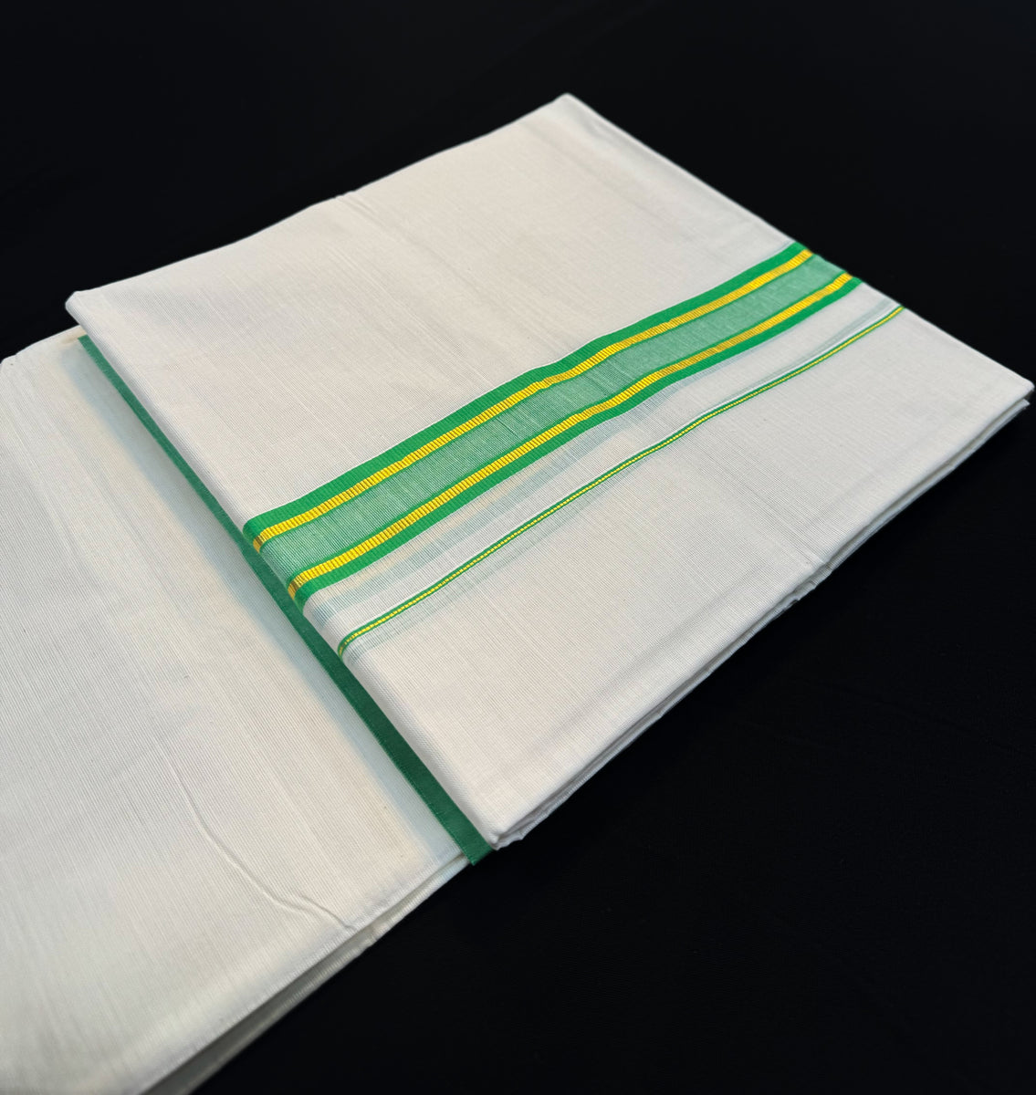 Woven Cotton Kerala Mundu / Dhoti in Off White ( 4 mtrs )– Saheli ...