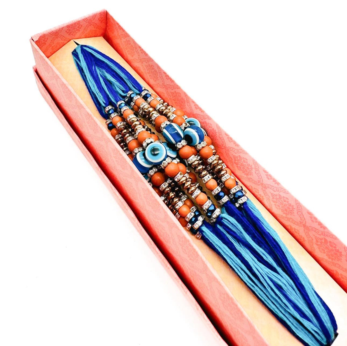 Evil Eye with Beautiful pearl beaded Dhaga for Rakshabandhan (Each ...