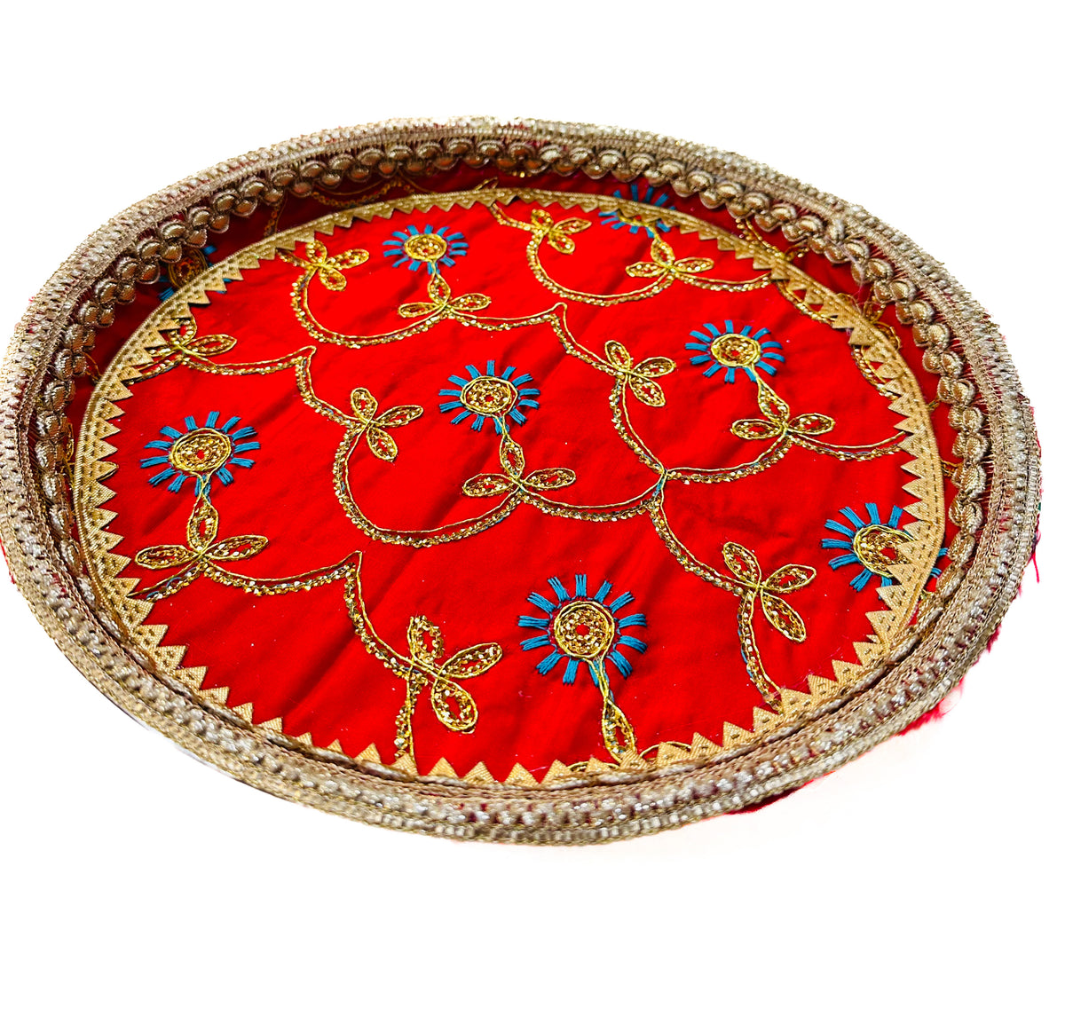 Golden work beautiful Thali & Thaal– Saheli Ethnic Indian Wear