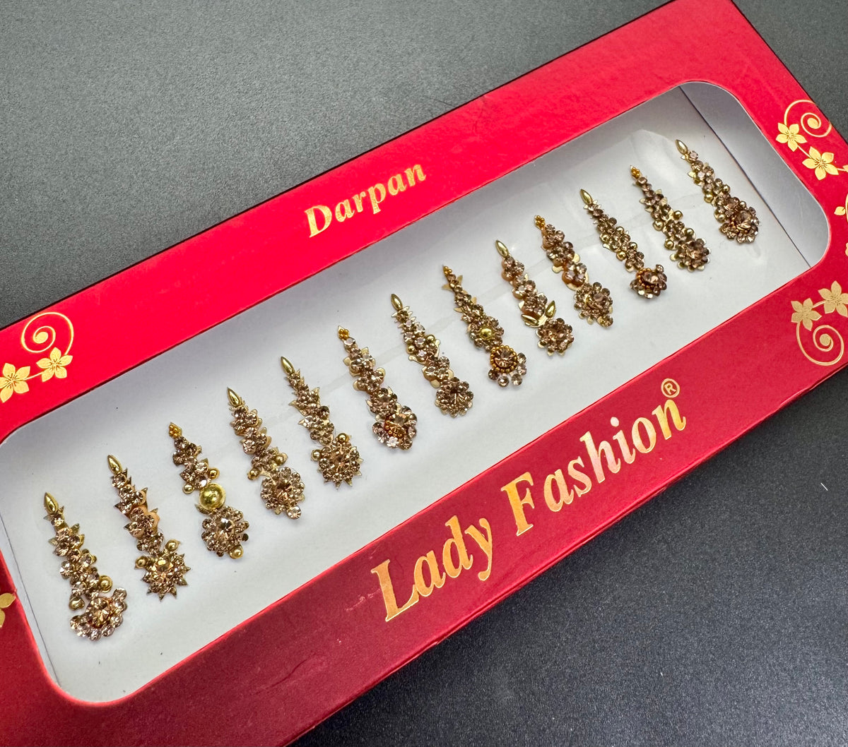 Golden stone Bindi with beautiful Stone work– Saheli Ethnic Indian Wear