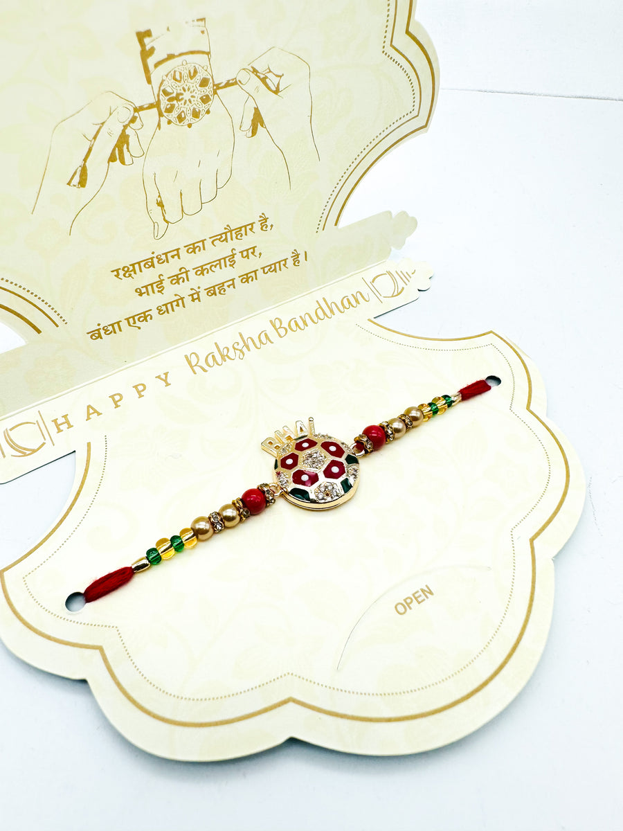 Beautiful stone Studded Rakhi In Beautiful Packing With beautiful mess ...