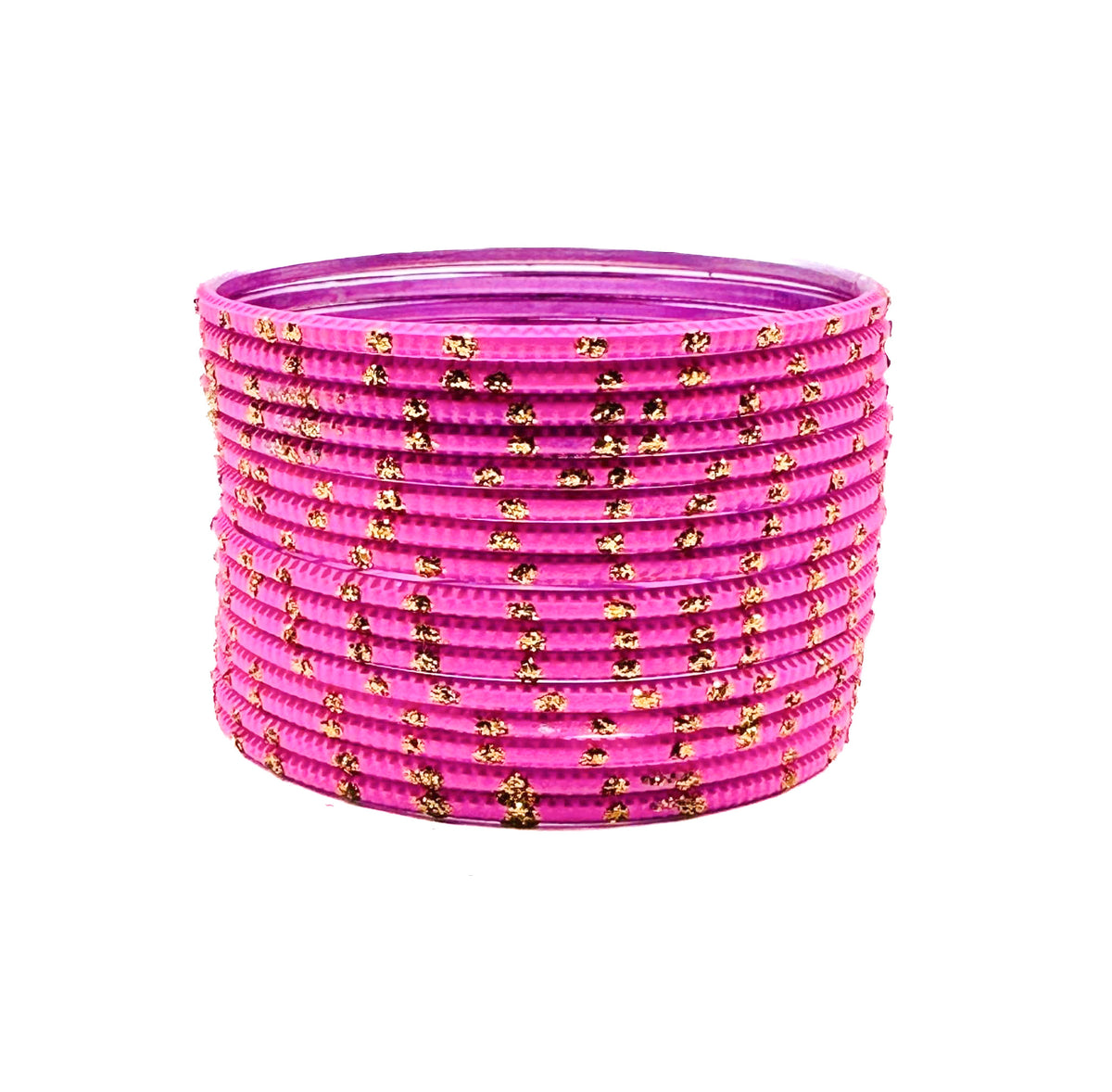 Bubblegum Pink color kids plain Metal bangles (2 dozen in one pack ...