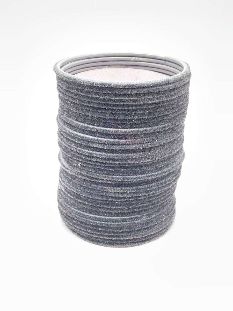 Dark grey colour Velvet Bangles 3 dozens in set– Saheli Ethnic Indian Wear