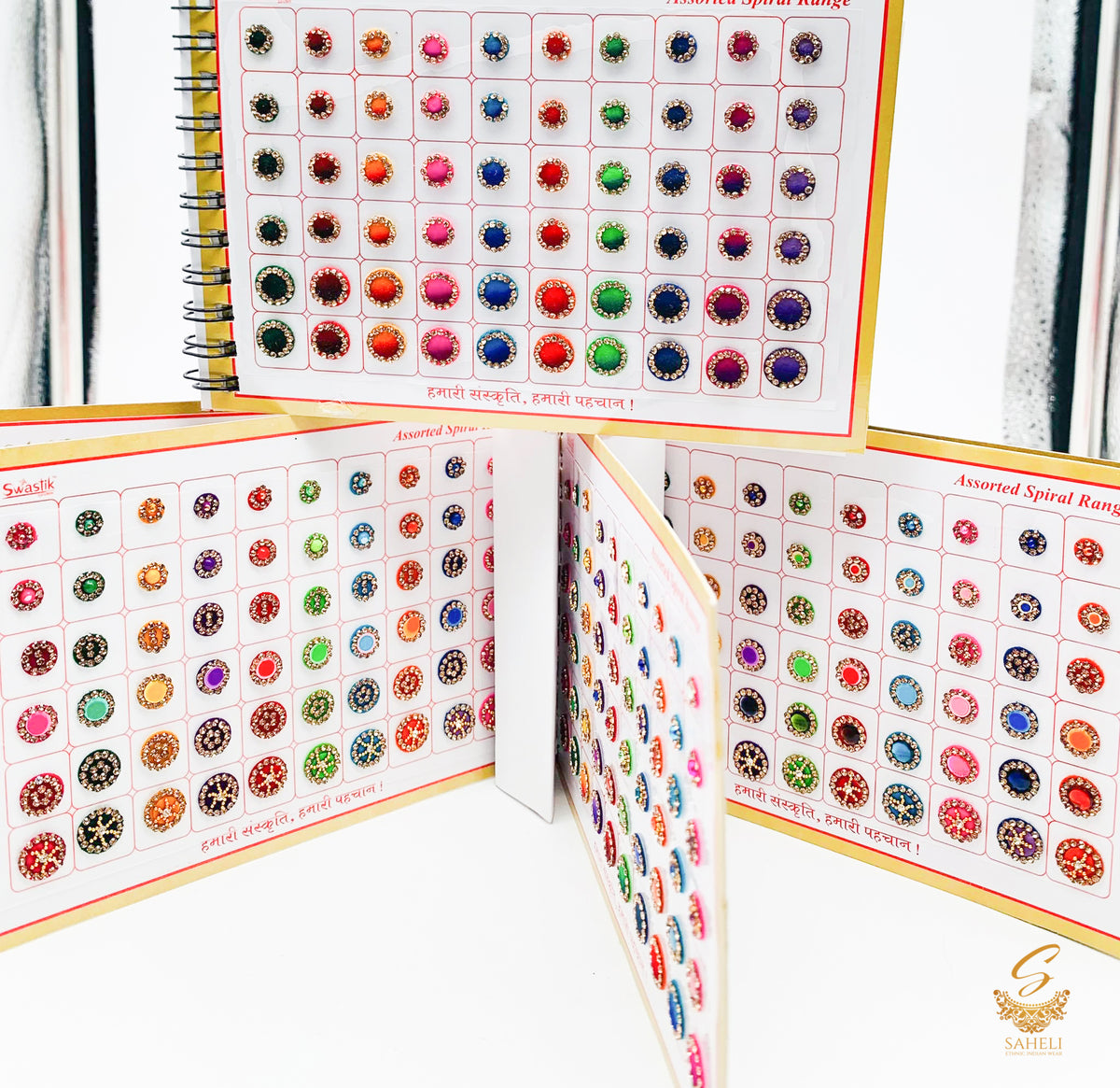 Beautiful stone work bindi book Multi colours different sizes differen ...