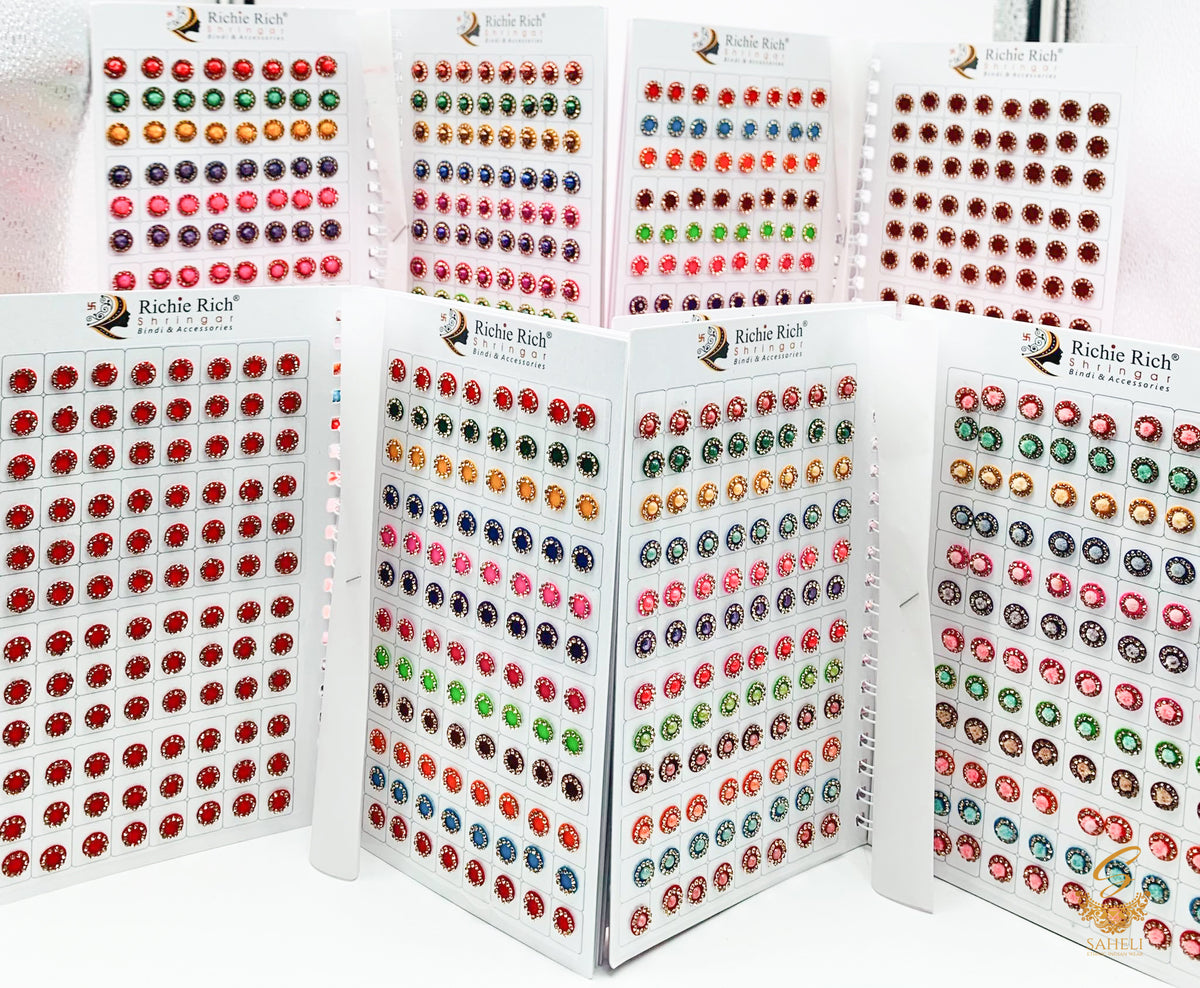 Beautiful stone work bindi book Multi colours different sizes differen ...