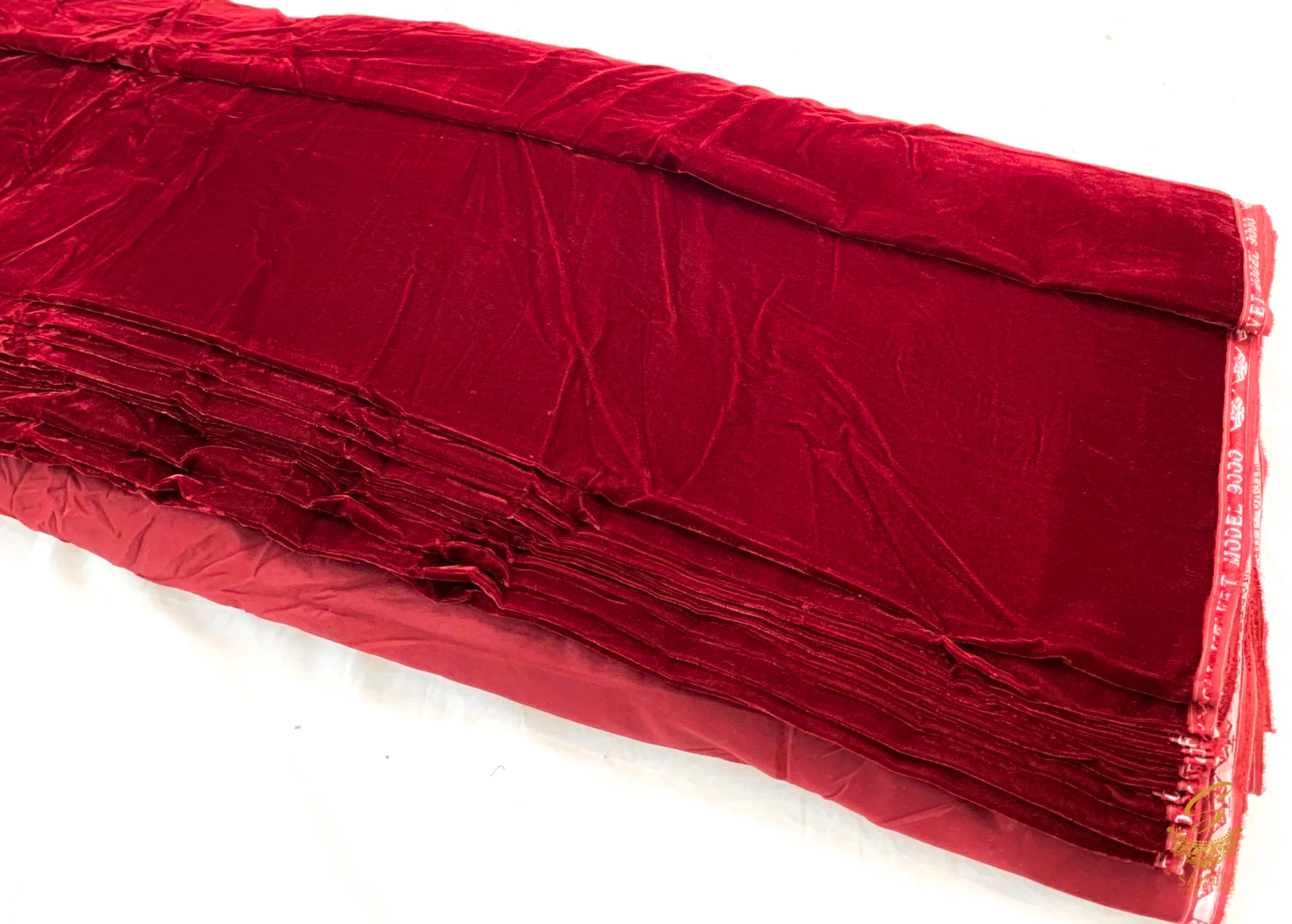 Dark Deep MAroon colour velvet fabric (per meter) 117 cm width– Saheli ...