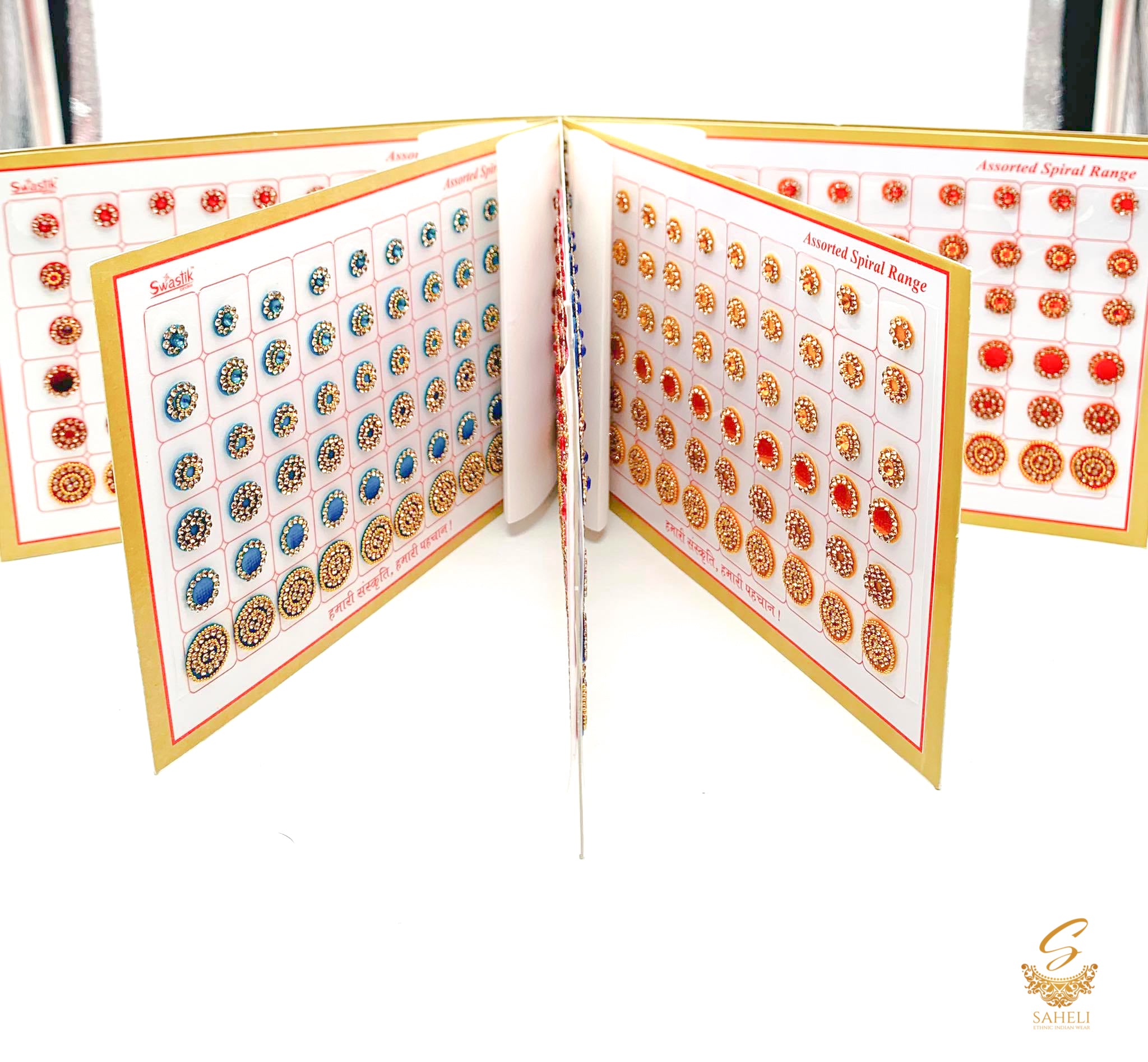Beautiful Bindi Book 10 Colours 10 page Different design on each Row ...
