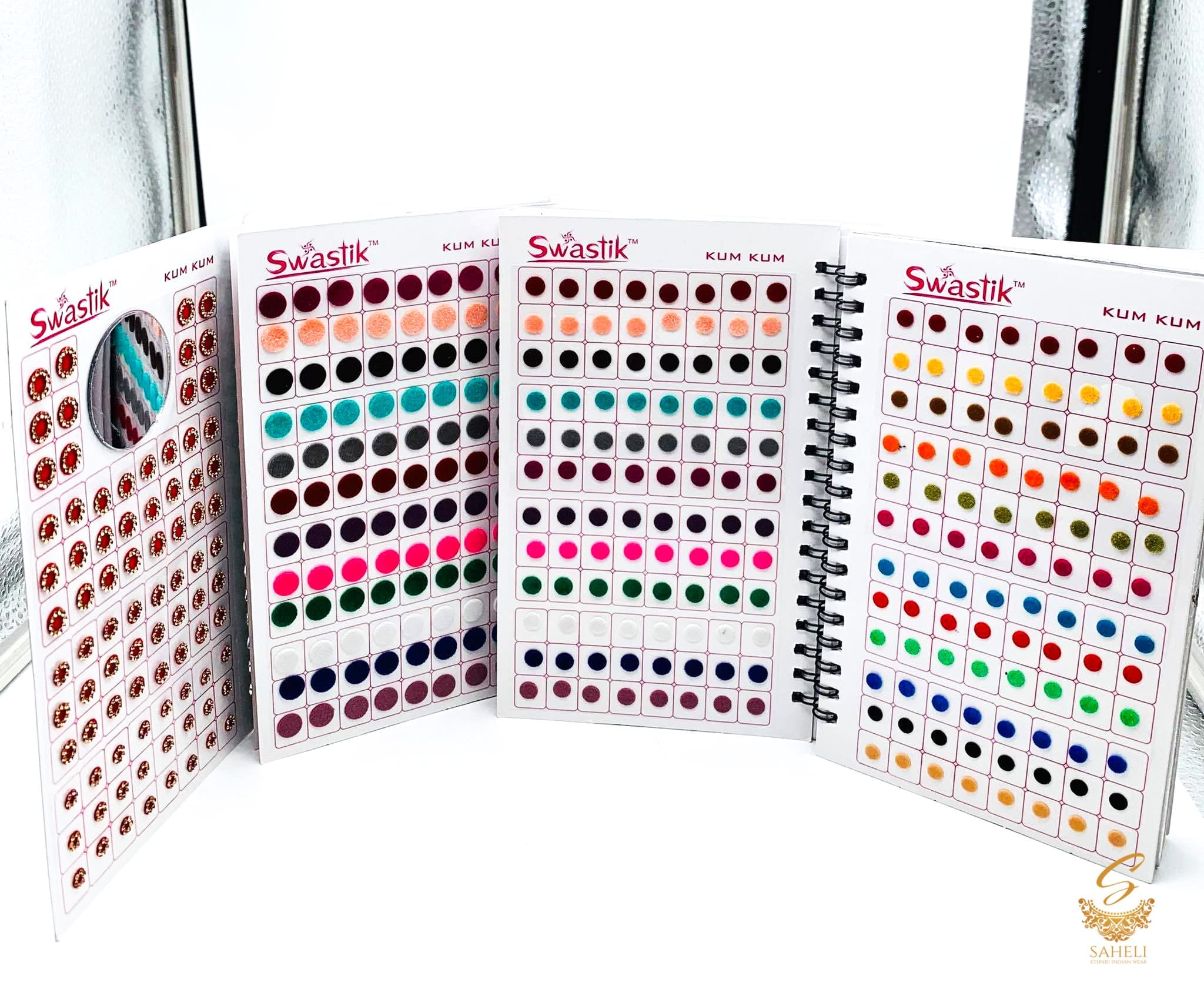Beautiful Stone/Velvet Bindi Book Multi Colours Different Sizes Differ ...