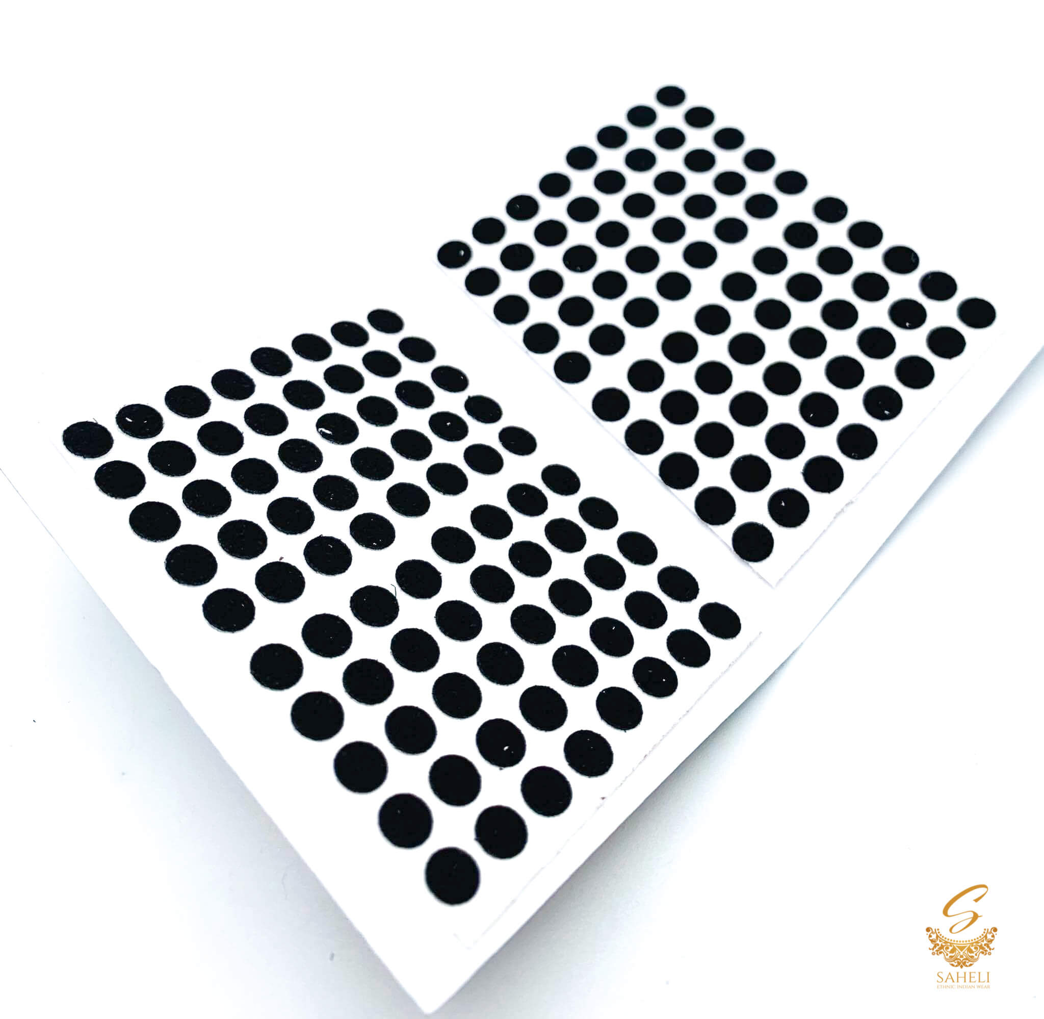 Plain Black Coloured Round Bindi Big Size– Saheli Ethnic Indian Wear