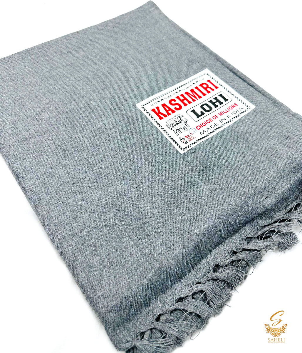 Men's Plain pure Woollen KASHMIRI Lohi/Shawl– Saheli Ethnic Indian Wear