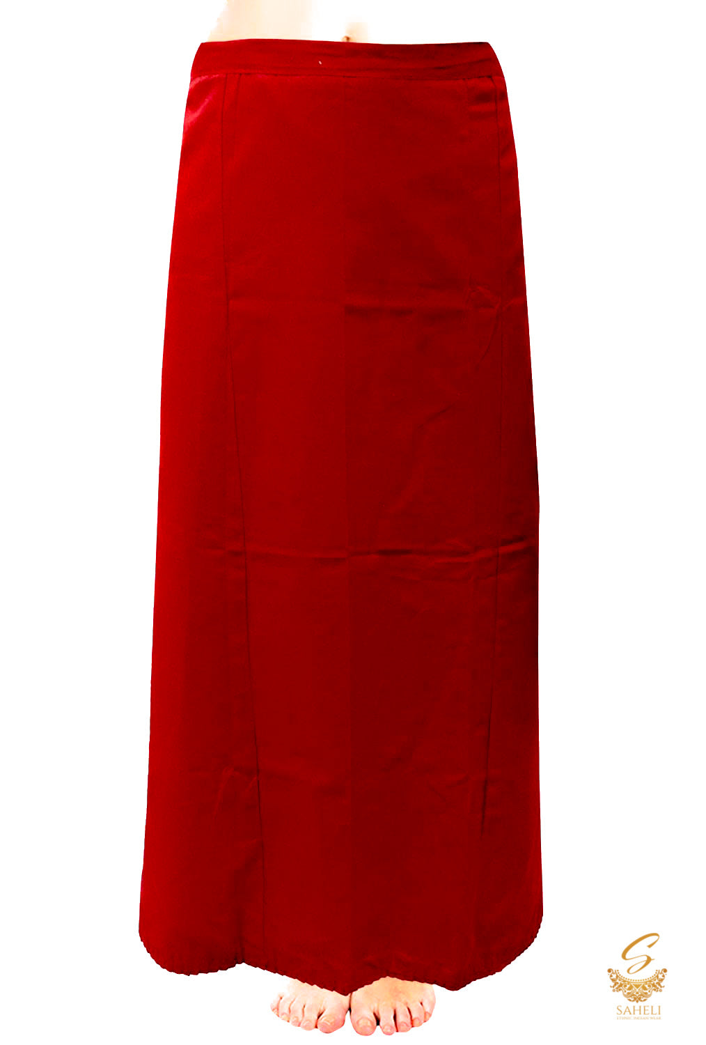 Apple Red colour cotton based petikot– Saheli Ethnic Indian Wear