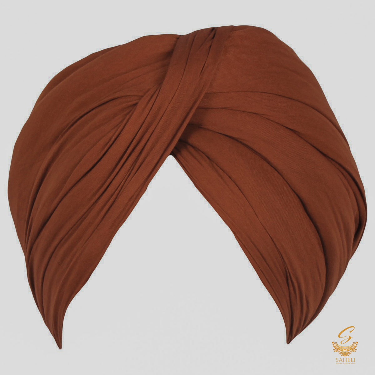 Dark Cinnamon brown colour pure full voile turban fabric($5 Per Meter ...