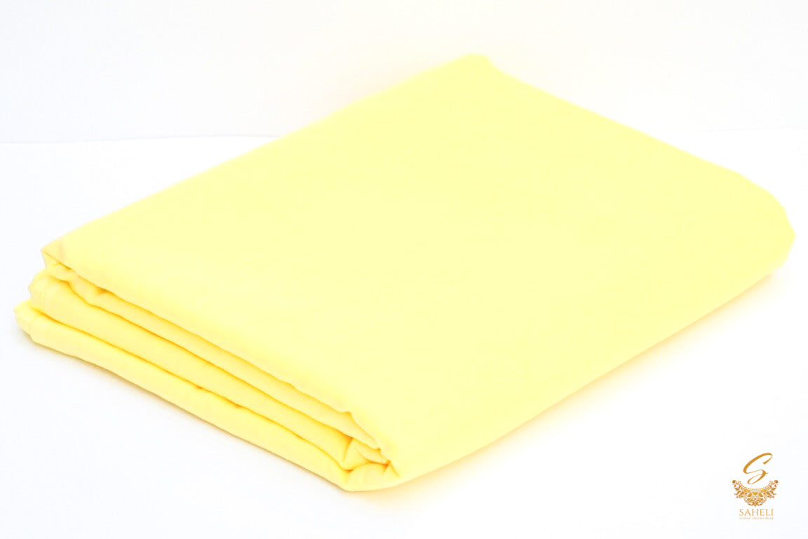 Lemon Yellow Colour Pure Full Voile Turban Fabric ($5 Per Meter ...